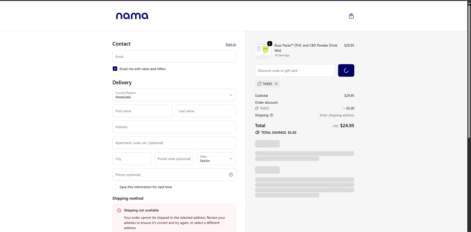 Nama Promo Codes - $5 Off Sitewide (3 Verified) Jan 2026