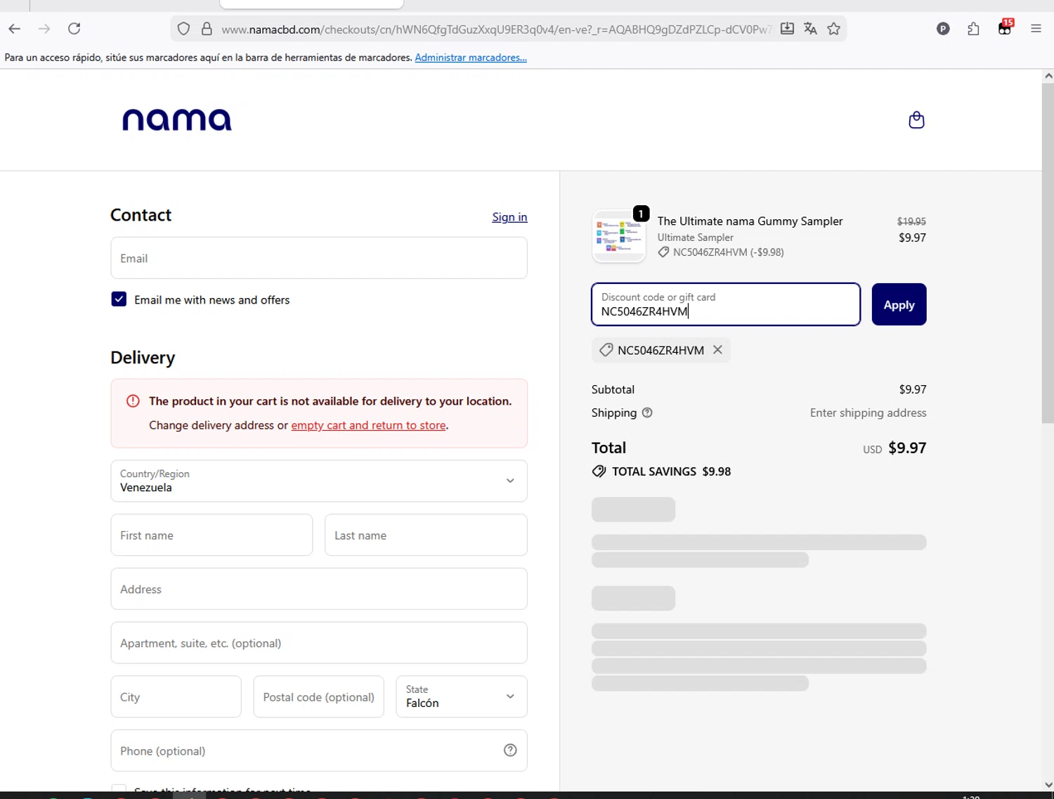 Nama Promo Codes - $5 Off Sitewide (4 Verified) Jan 2026