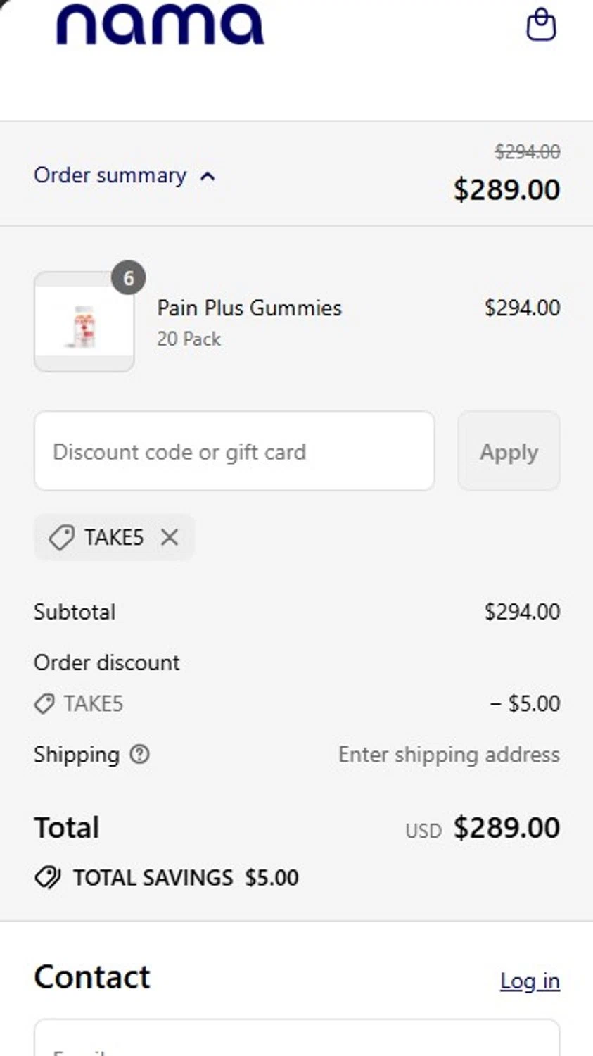Nama Promo Codes (3 Verified) - $5 Off Sitewide Oct 2025