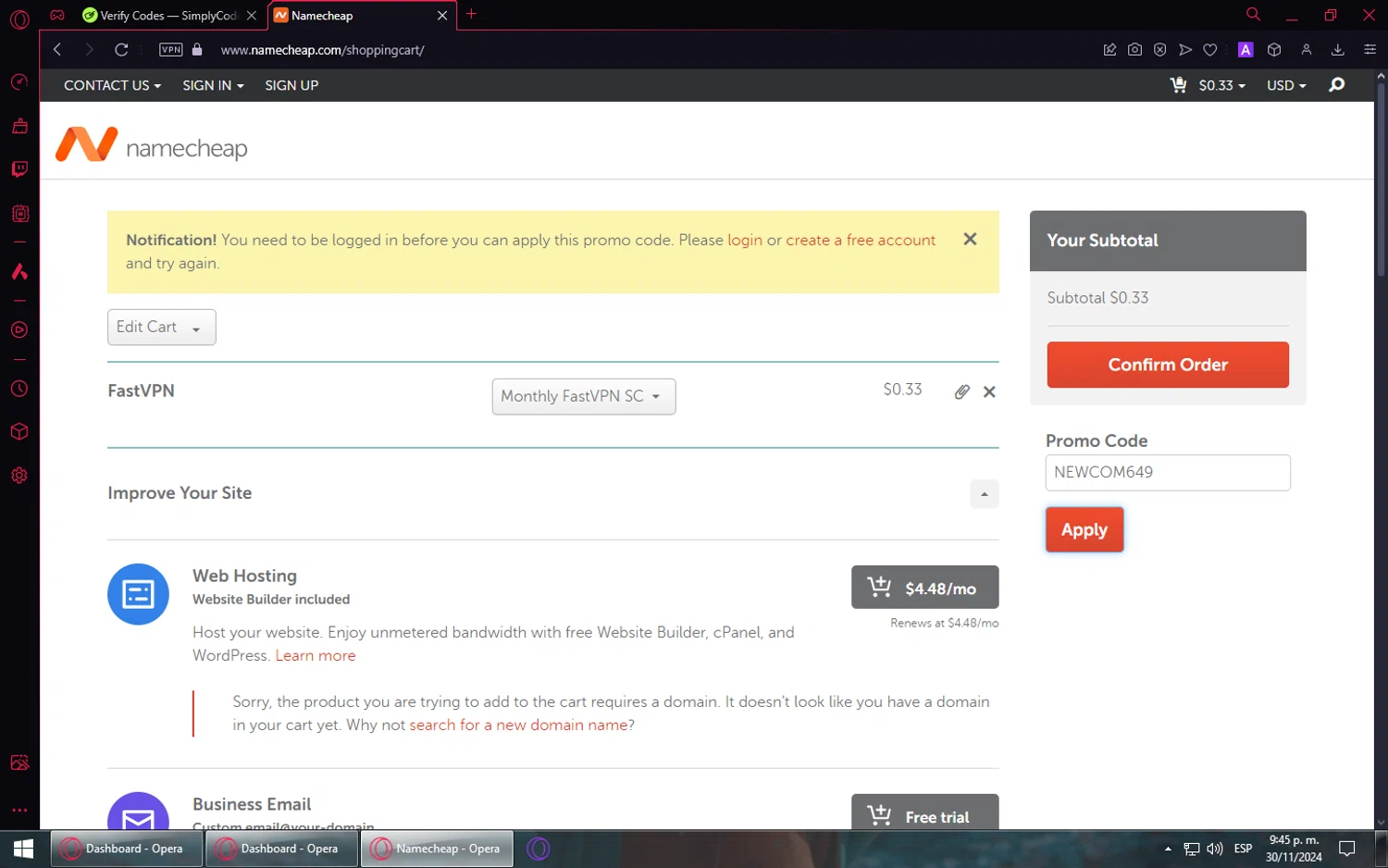 Namecheap Promo Codes - 30% Off | December 2024