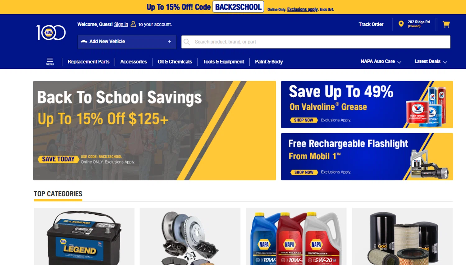 NAPA Auto Parts Promo Codes (9 Verified) - 20% Off Sep 2025
