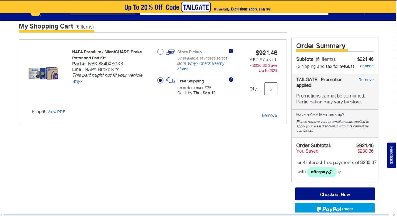 NAPA Auto Parts Promo Codes - 7% Off | September 2024