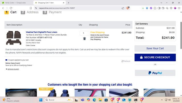 NAPA Auto Parts Promo Codes (6 Verified) - 20% Off Jun 2025