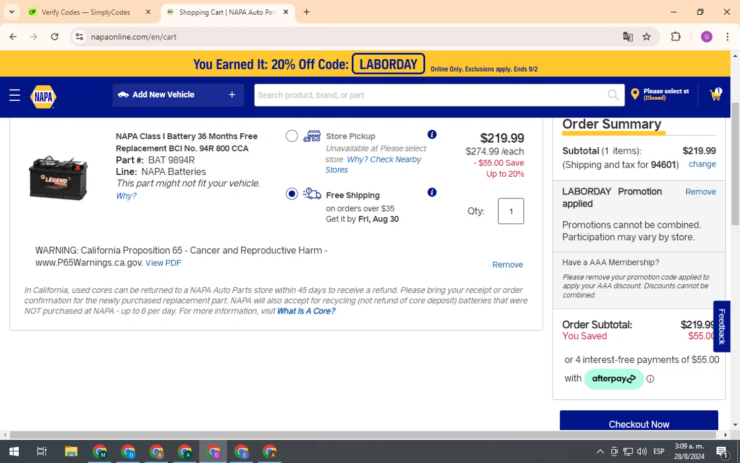 NAPA Auto Parts Promo Codes - 20% Off | September 2024