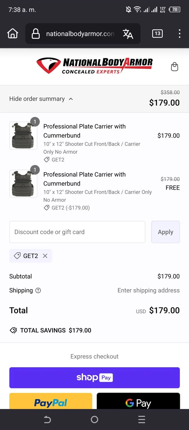 National Body Armor Promo Codes - 30% Off | December 2024