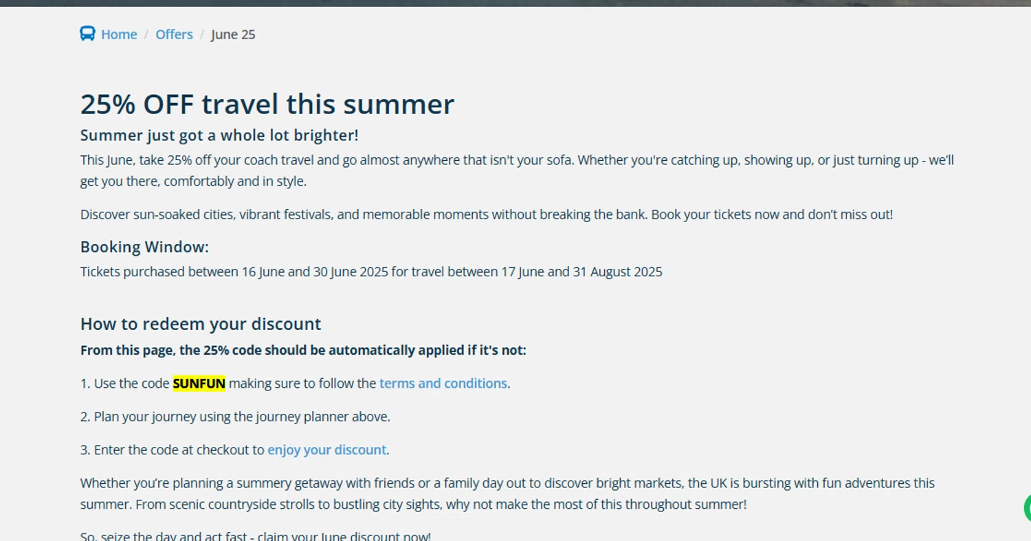 National Express Promo Codes - 25% Off Coupons Oct 2025