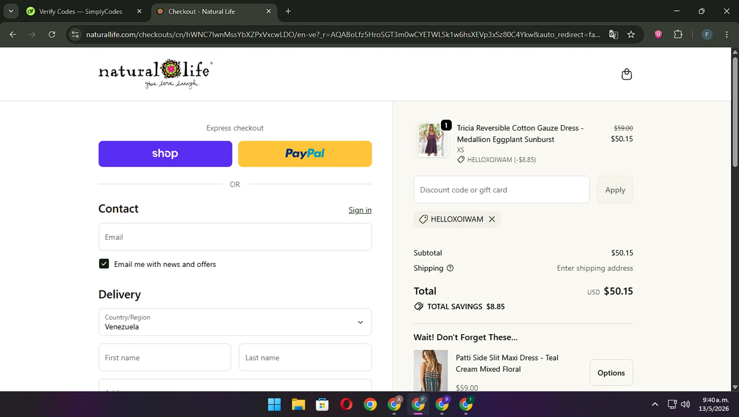 Natural Life Promo Codes - 15% Off (1 Verified) May 2026