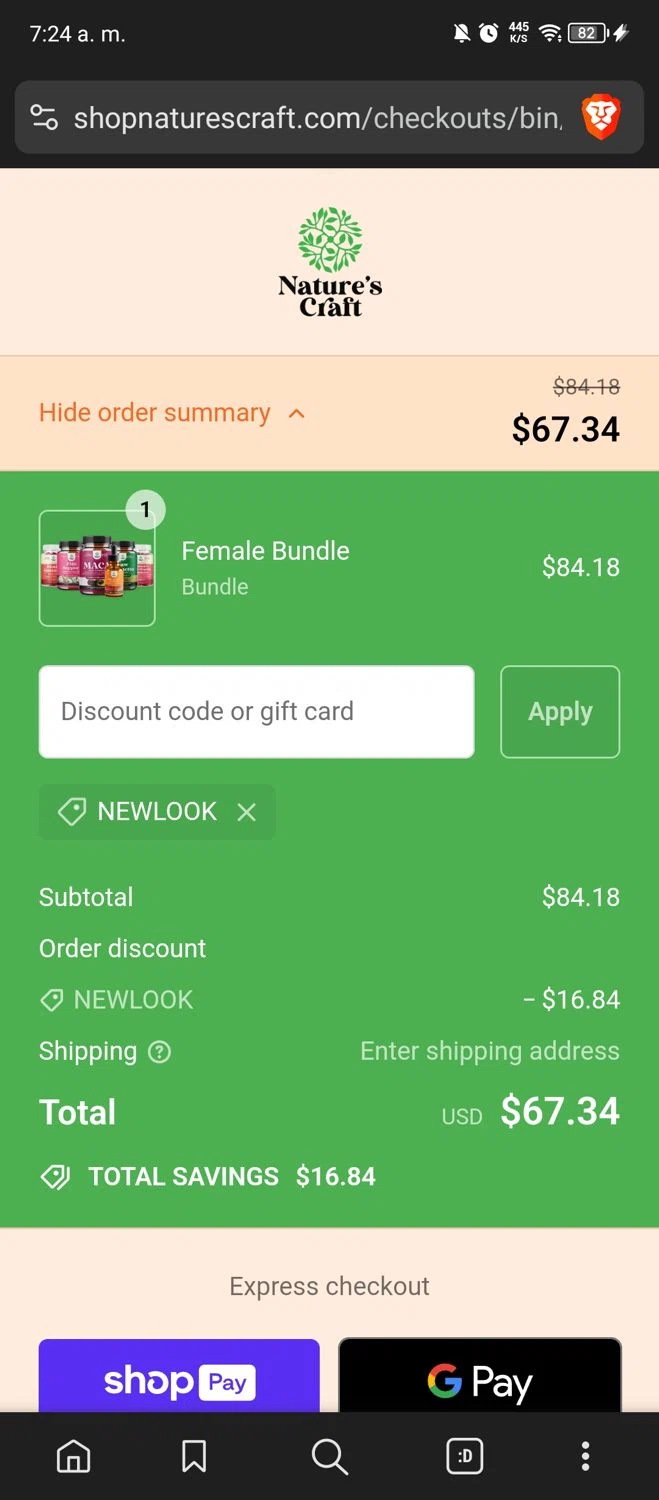 Natures Craft Coupon Codes - 20% Off | October 2024