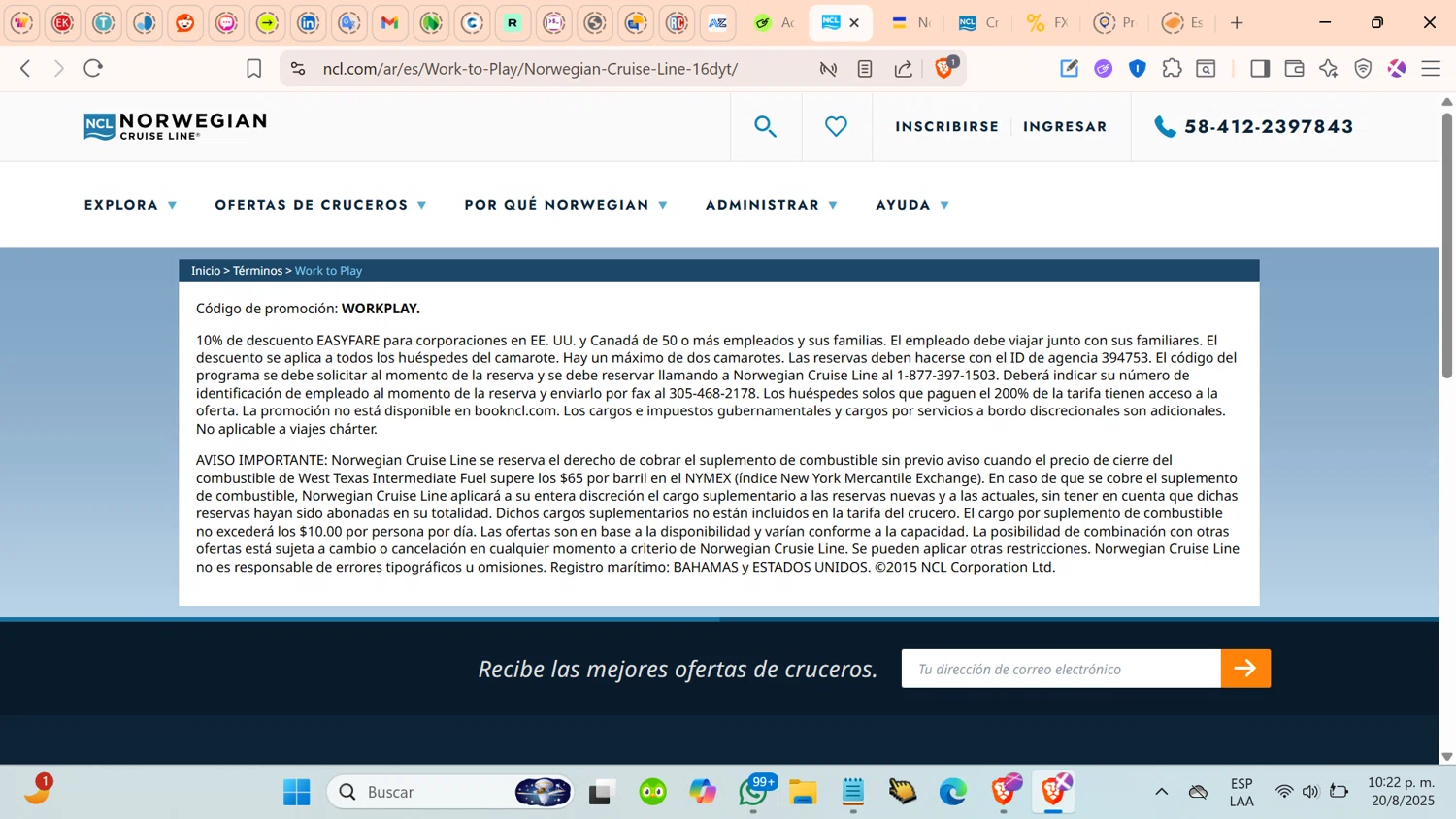 Norwegian Cruise Line Promo Code - 10% Off Dec 2025