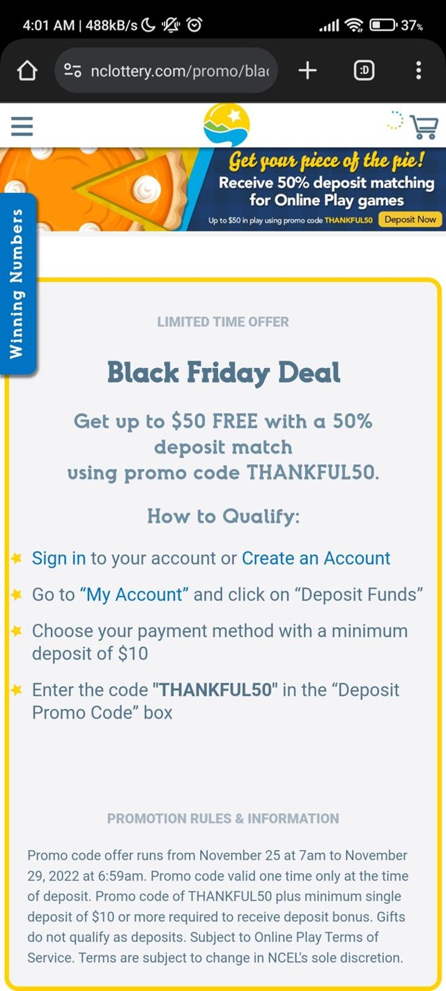 NC Lottery Promo Codes (2 Verified) - 50% Off Feb 2025