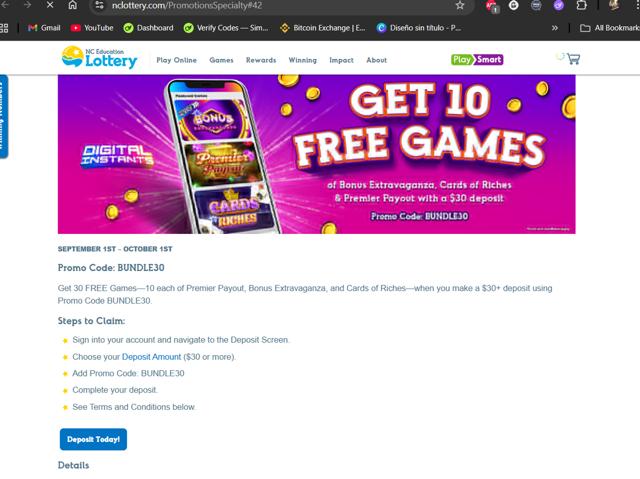 NC Lottery Promo Codes (5 Verified) - 50% Off Oct 2025