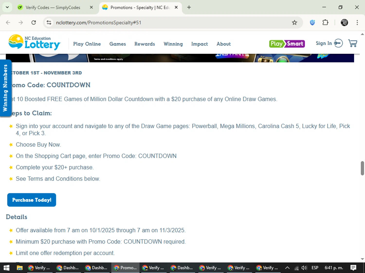 NC Lottery Promo Codes - 50% Off (5 Verified) Nov 2025