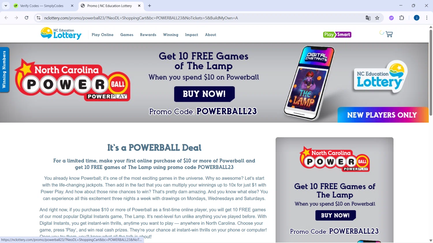 NC Lottery Promo Codes - 50% Off (4 Verified) Dec 2025