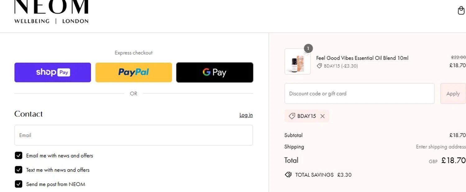 Neom Organics Promo Codes - 20% Off | October 2024