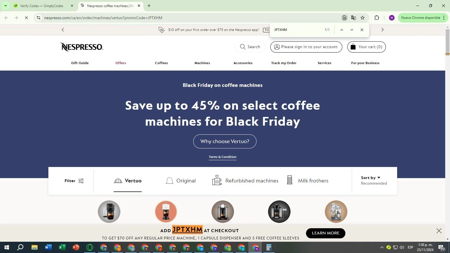 Nespresso Promo Codes - $40 Off | December 2024