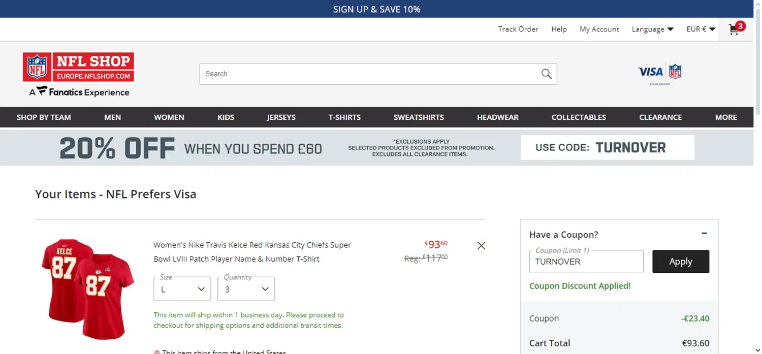 NFLShop.com Promo Codes – 75% Off | March 2024