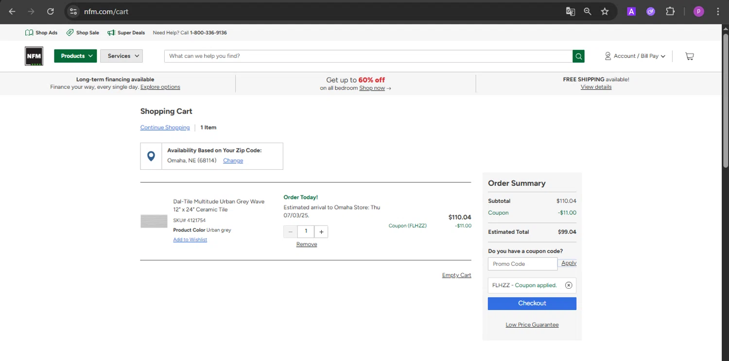 Nebraska Furniture Mart Promo Codes - $60 Off Oct 2025