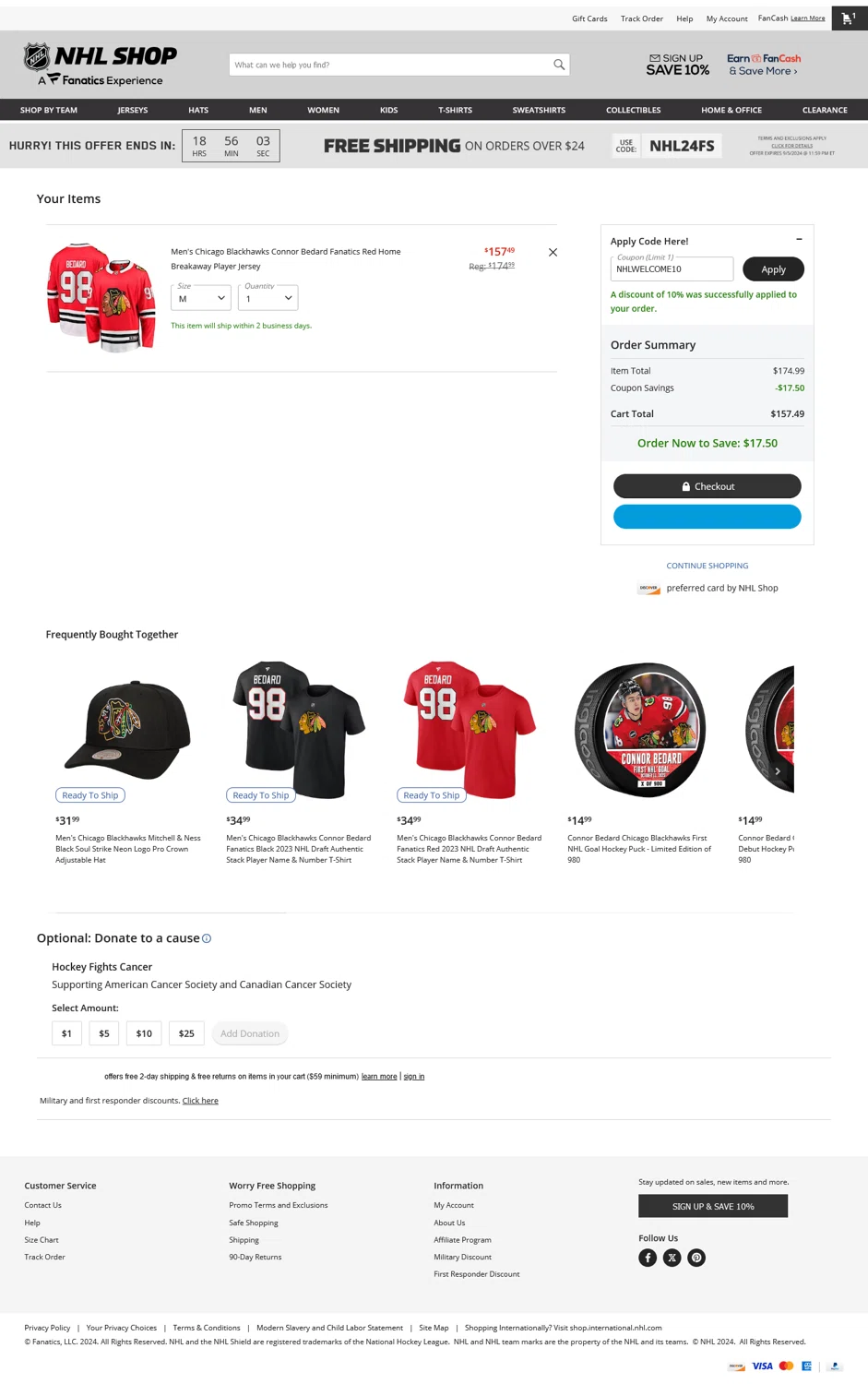 NHL Shop Coupons - 10% Off | September 2024