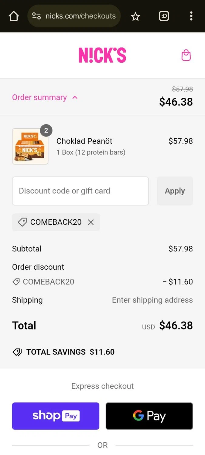 Nick's Coupon Codes - 20% Off | January 2025