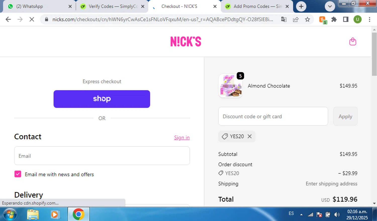 Nick's Promo Codes - 20% Off (6 Verified) Jan 2026