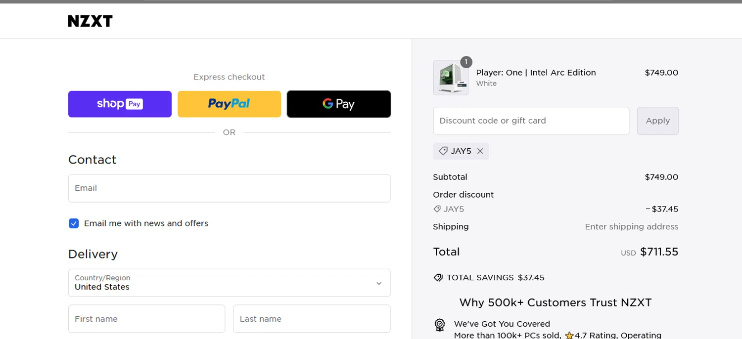 NZXT Discount Codes - 50% Off | January 2025