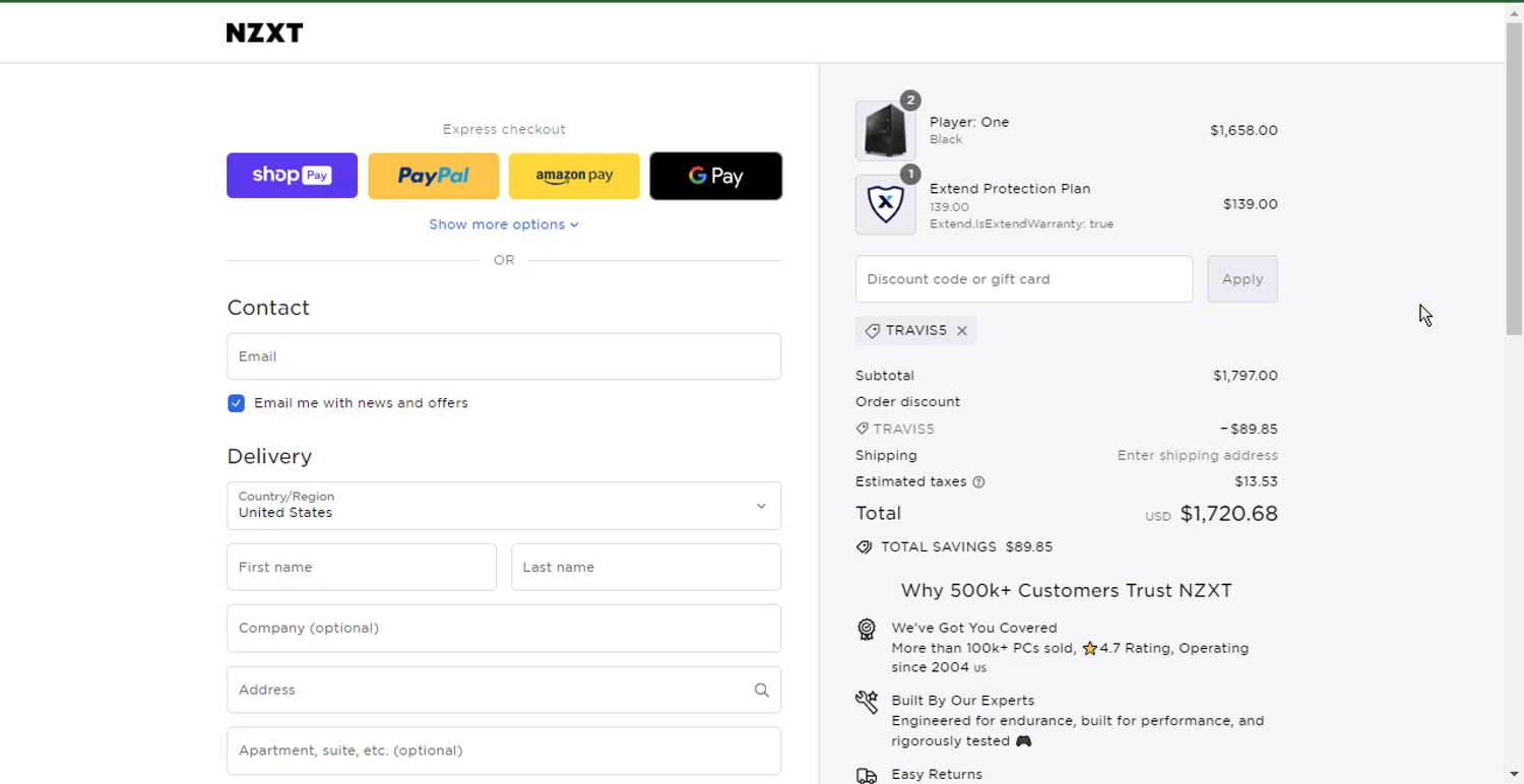 NZXT Discount Codes - 5% Off | September 2024