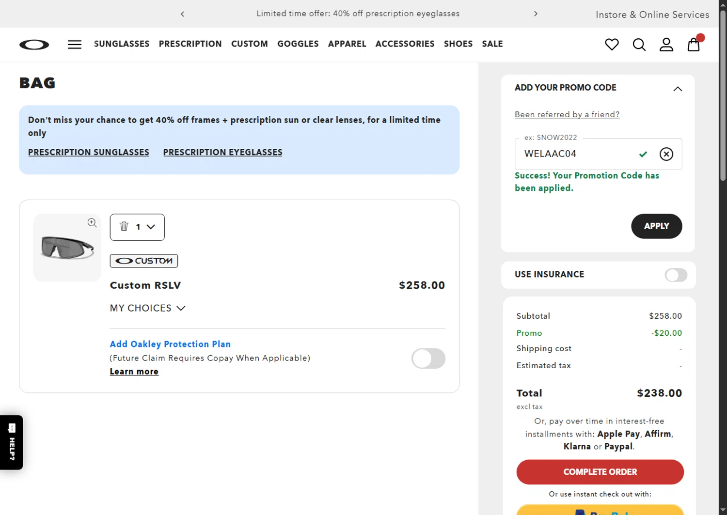 Oakley Promo Codes (4 Verified) - 20% Off Sitewide May 2025