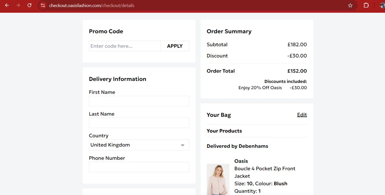 Oasis Clothing Discount Codes - 20% Off | September 2024