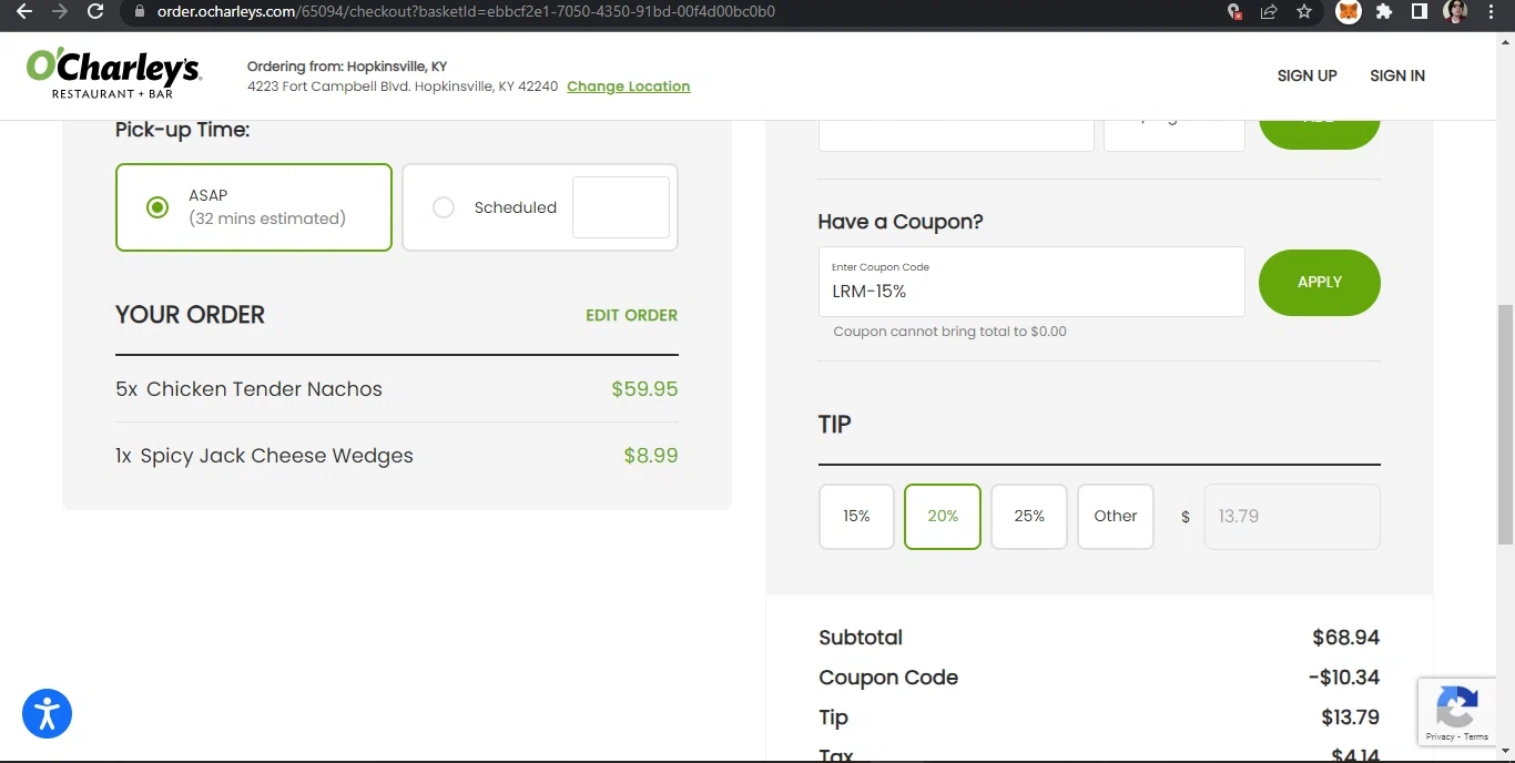 O'Charley's Coupon Codes - 50% Off Coupons Jan 2025