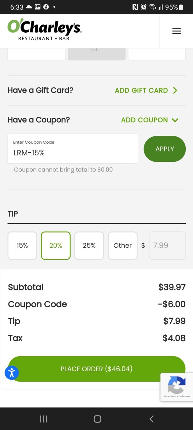 O'Charley's Promo Codes - 20% Off Coupons Sep 2025