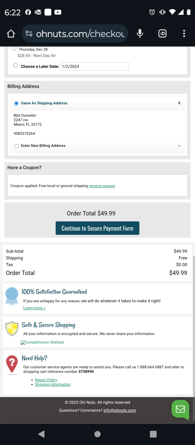Oh Nuts Coupons - 3% Off | September 2024