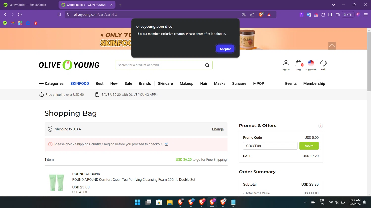 OLIVE YOUNG Promo Codes - $7 Off Coupons in August 2024 | SimplyCodes