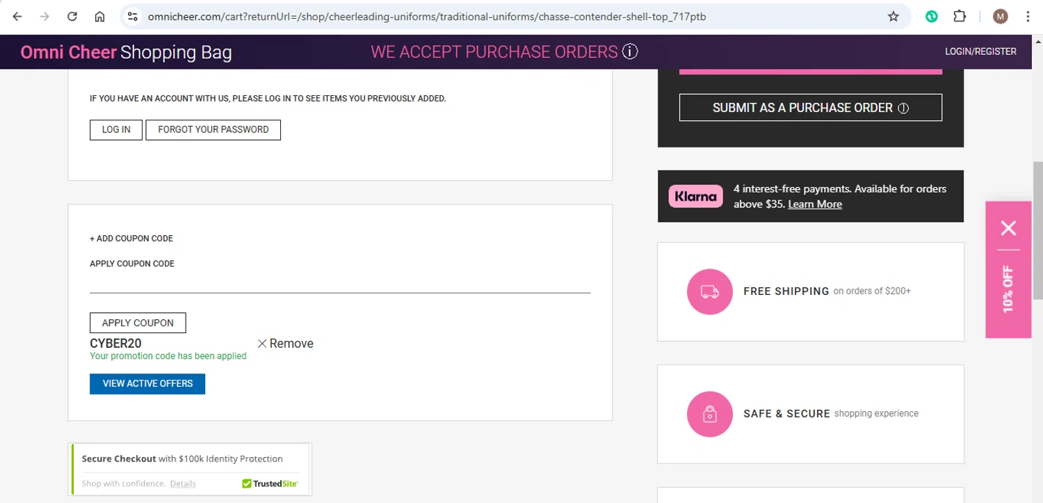 Omni Cheer Coupon Codes (8 Verified) - 20% Off Jan 2025