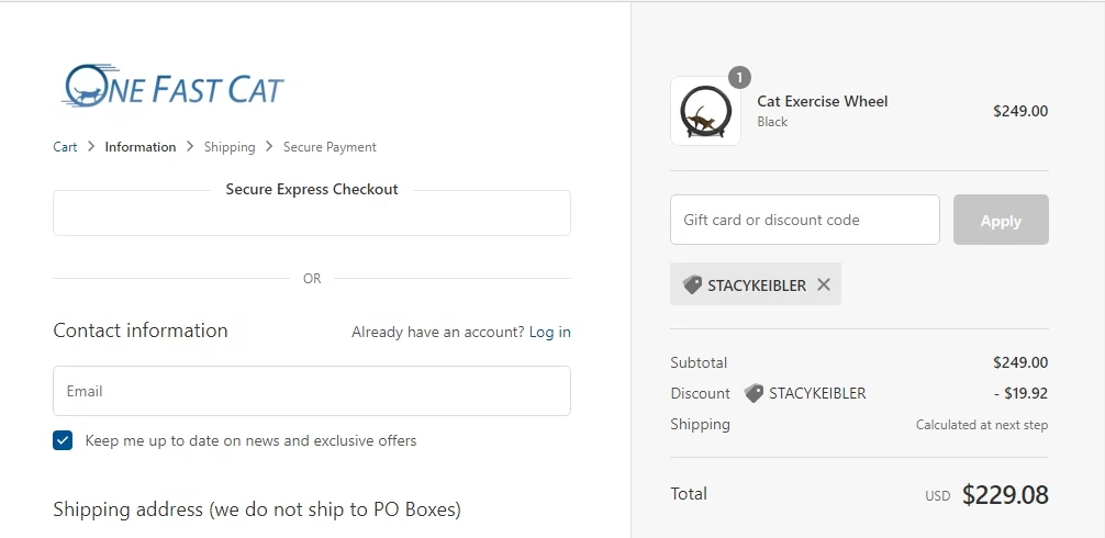 One Fast Cat Coupons - 50% off Discount Codes in August 2024 | SimplyCodes