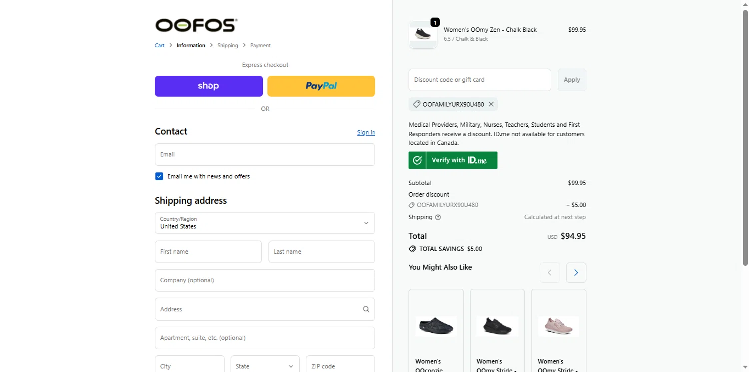 Oofos Promo Codes - 20% Off (1 Verified) Jan 2026