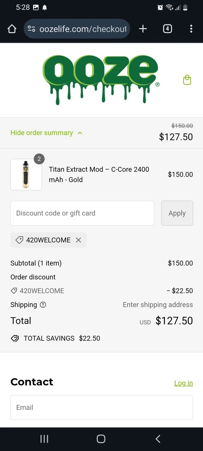 Ooze Discount Codes - 20% Off | October 2024