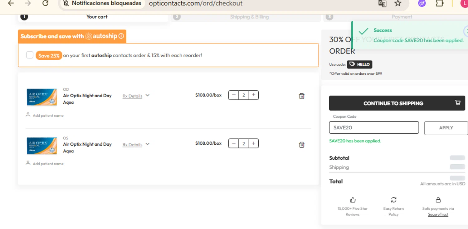 OptiContacts.com Promo Code - 20% Off (Verified) Dec 2025