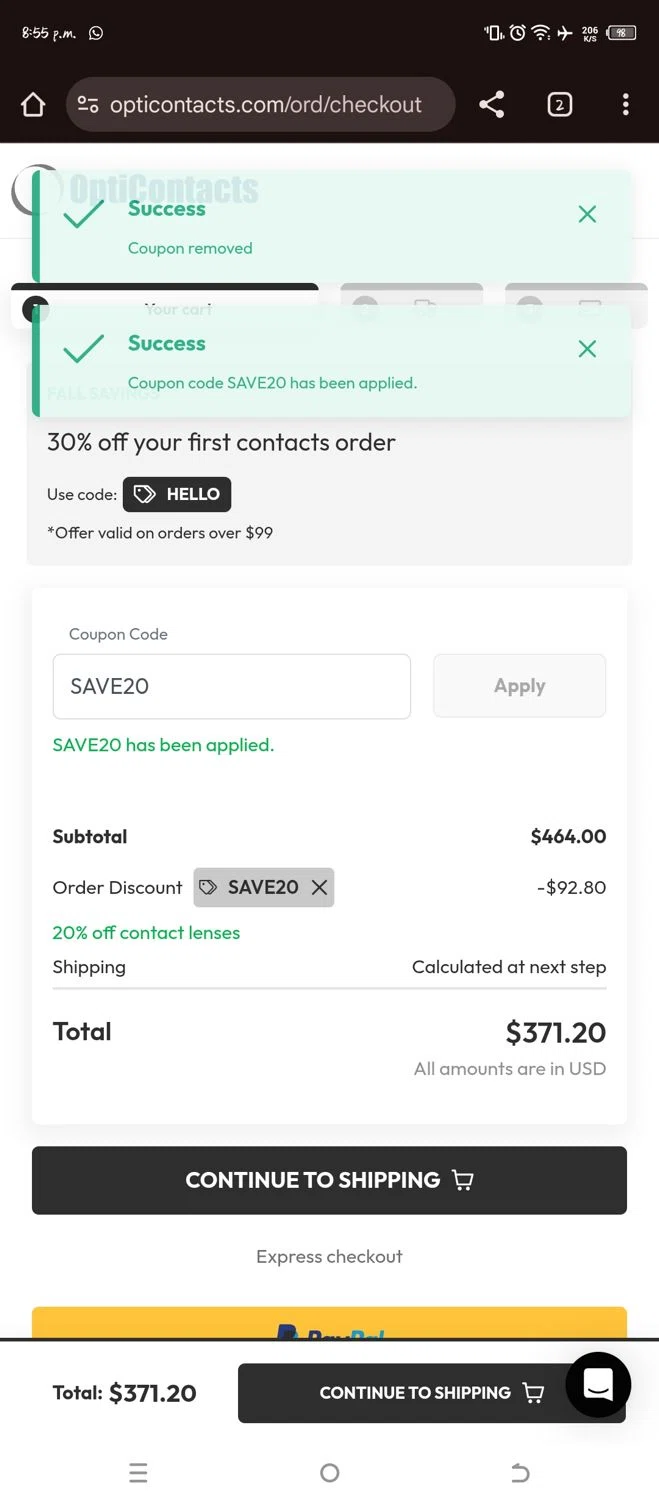 OptiContacts.com Promo Code - 20% Off (Verified) Dec 2025