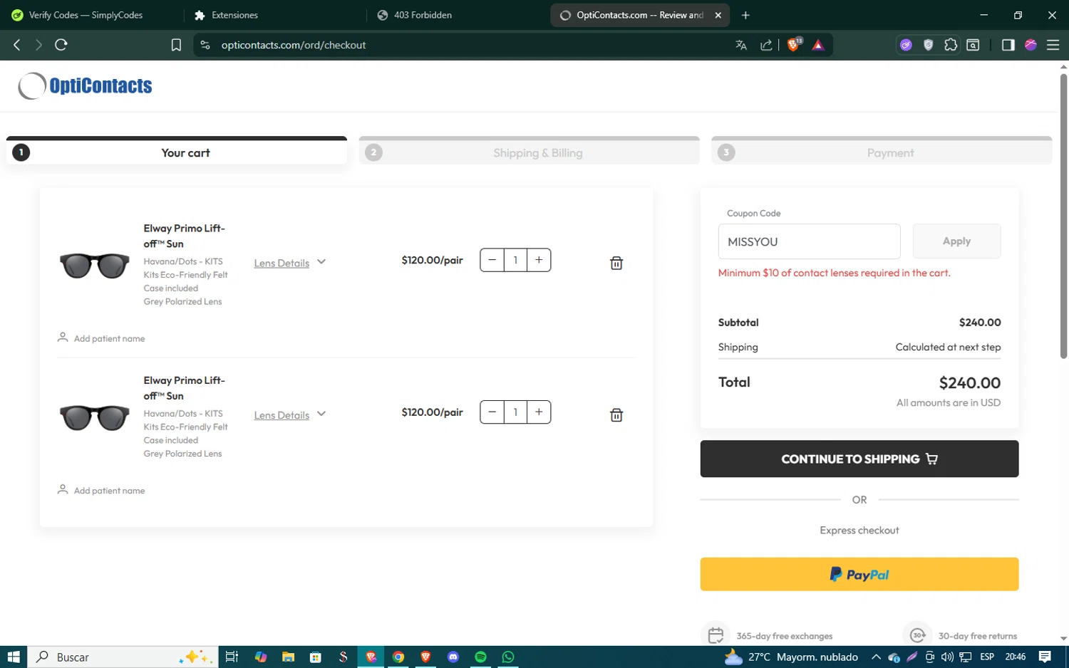 OptiContacts.com Promo Codes - 20% Off Oct 2025