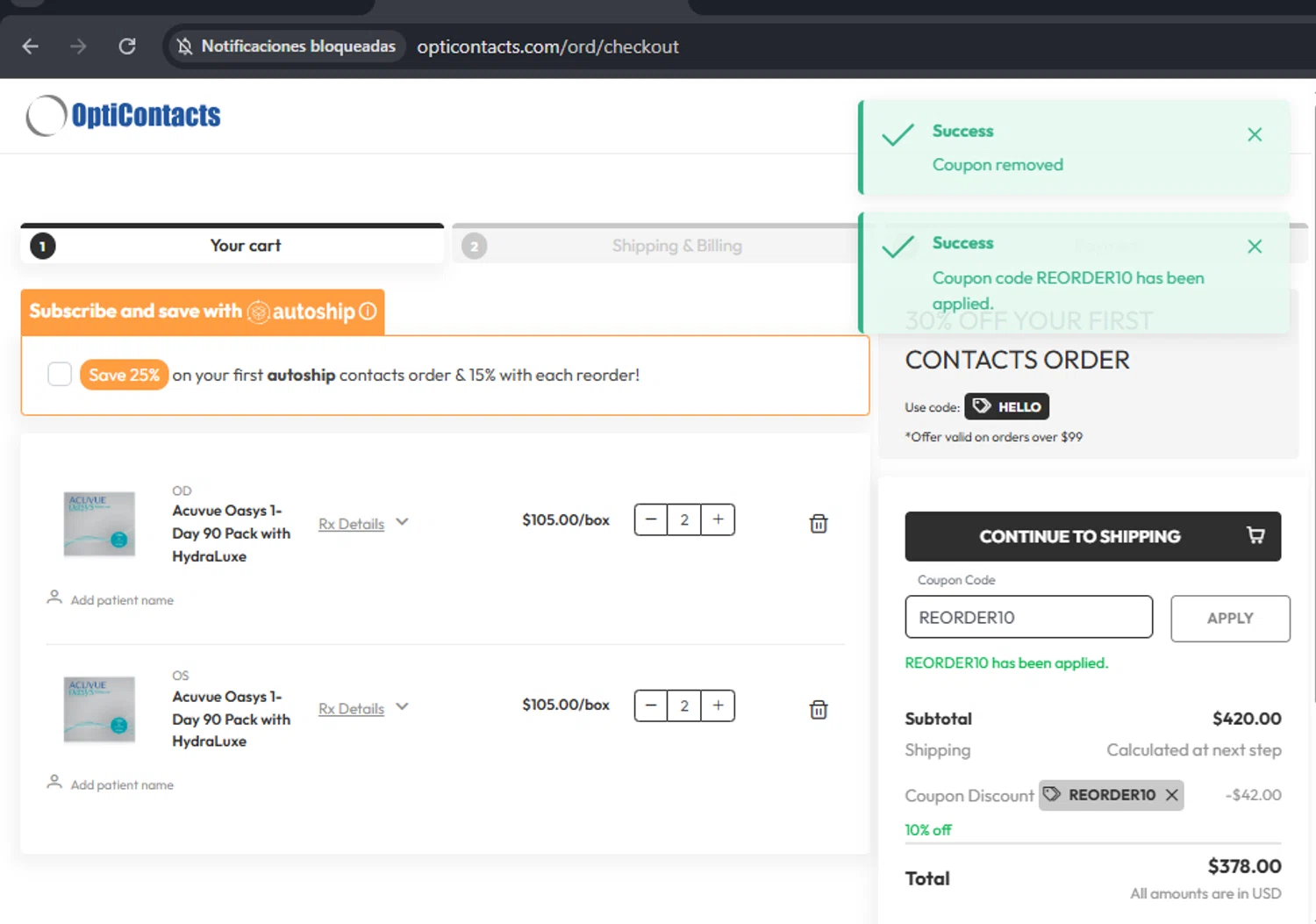 OptiContacts.com Promo Codes - 20% Off Sep 2025