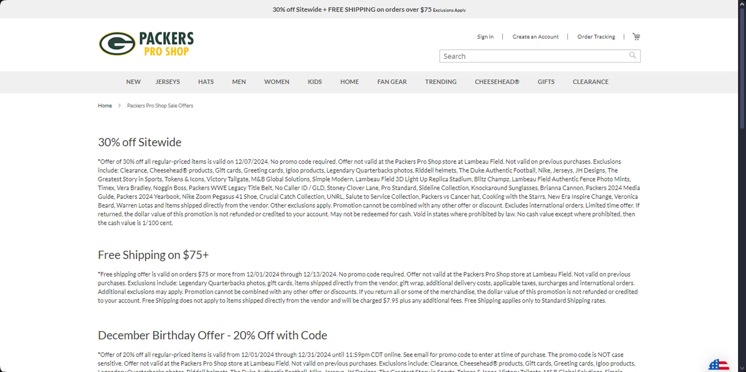 Packers Pro Shop Promo Codes - 80% Off | January 2025