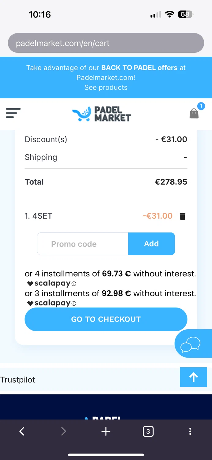 Padel Market Coupons & Black Friday 2024 Deals - 10% Off