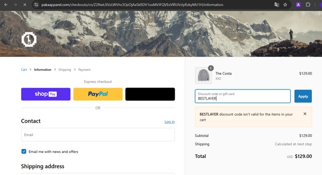 PAKA Apparel Discount Codes (8 Verified) - 10% Off Jan 2025