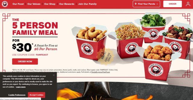 Panda Express Promo Codes - $0 Off Sep 2025