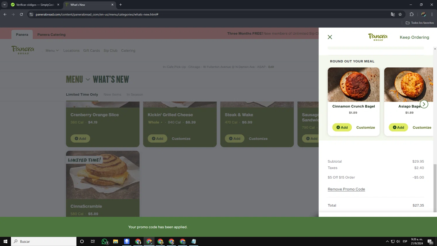 Panera Bread Promo Codes - $5 Off | October 2024