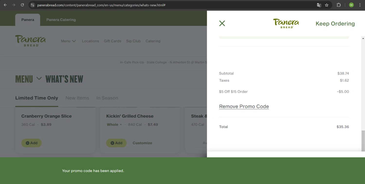 Panera Bread Promo Codes - $5 Off | October 2024