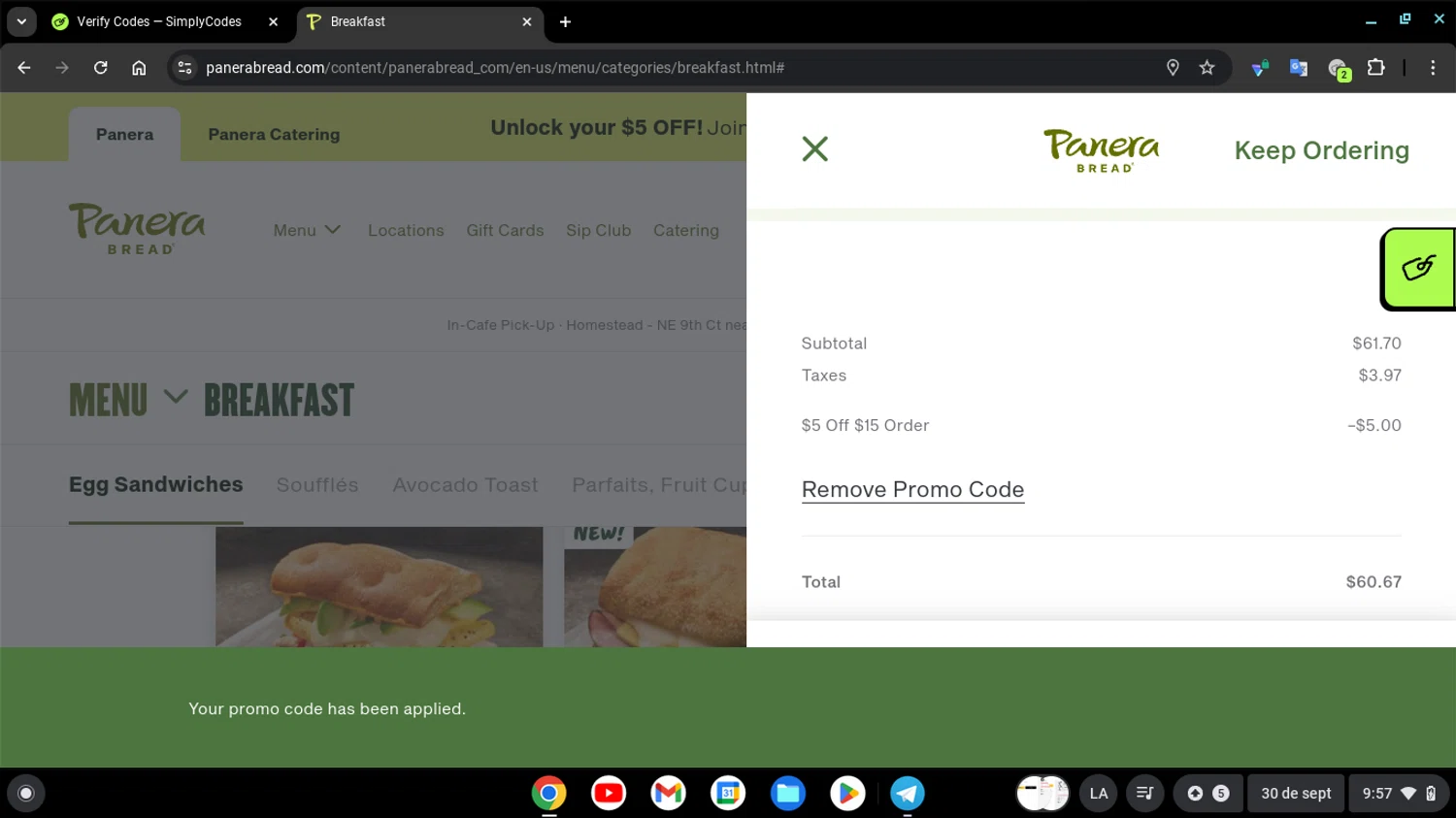 Panera Bread Promo Codes - $5 Off | November 2024