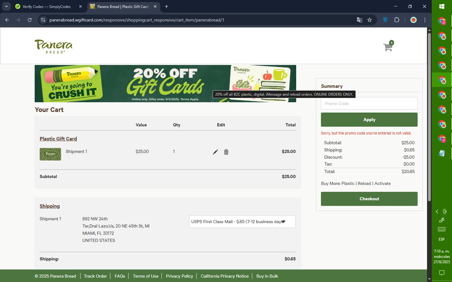 Panera Bread Promo Codes (3 Verified) - 20% Off Oct 2025