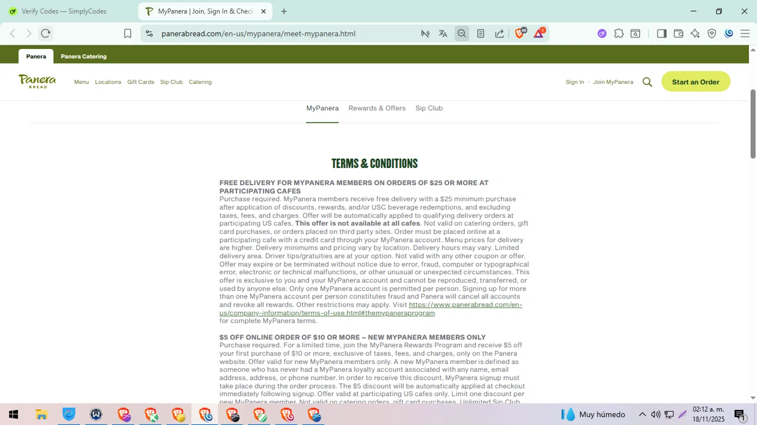 Panera Bread Promo Codes - 50% Off (1 Verified) Dec 2025