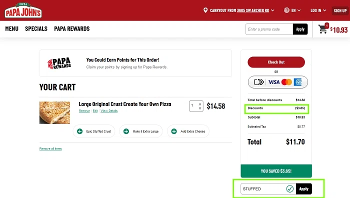 25% Off Papa John's Promo Codes | Jul 2021 | SimplyCodes